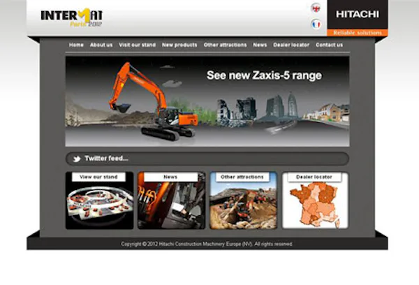 Hitachi lanceert speciale Intermat-website
