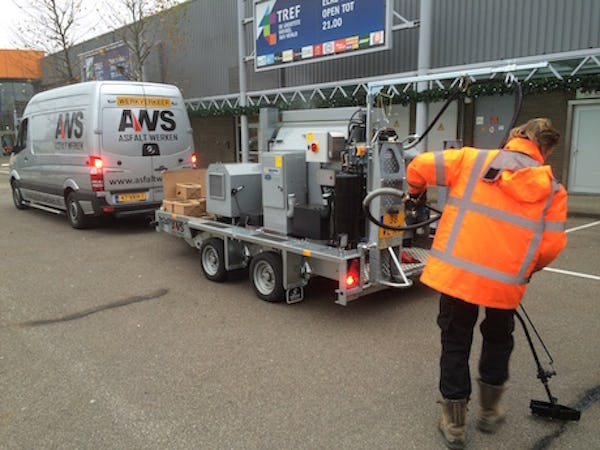 Breining Mono 500 FU voegvulketel voor AWS Asfaltwerken