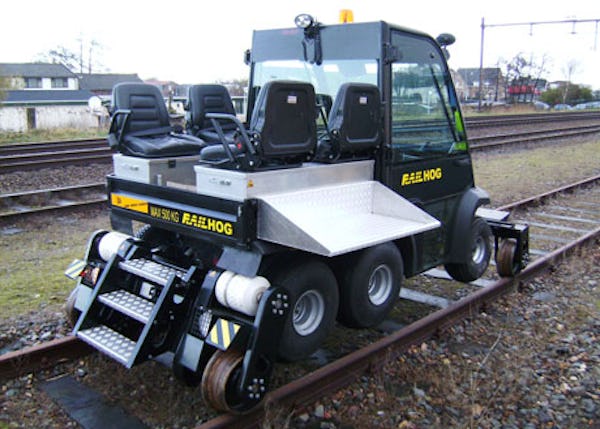 De Rail Hog: een voertuig dat 'spoort'