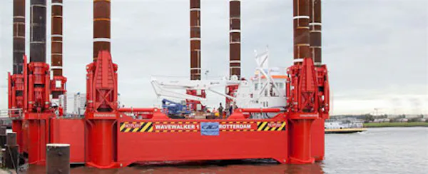 Van Oord heeft met WaveWalker 1 innovatief werkplatform